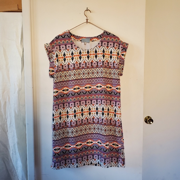 Skies Are Blue | Tops | Skies Are Blue Aztec Tunic Mini Dress Boxy ...